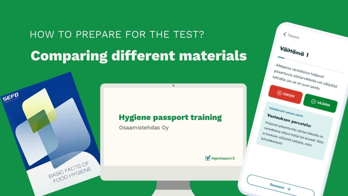 Study and Prepare for the Hygiene Passport Test | A Comparison of ...
